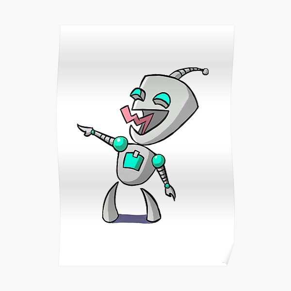 "Invader Zim Gir laughing" Poster by modbomb | Redbubble