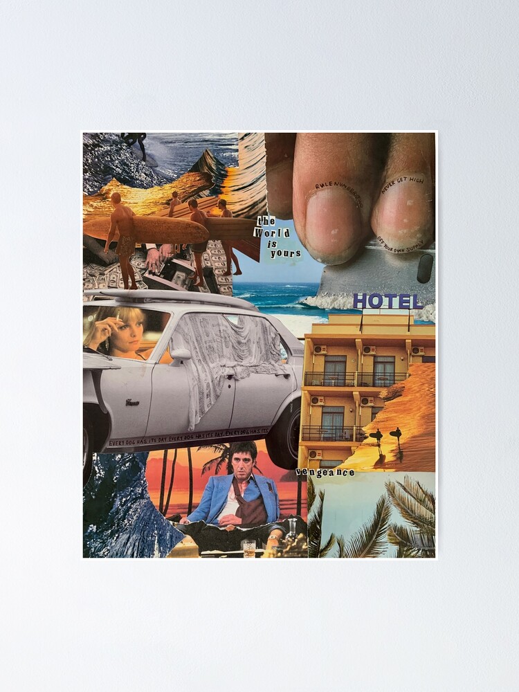 "Scarface Collage" Poster by rayylauren | Redbubble