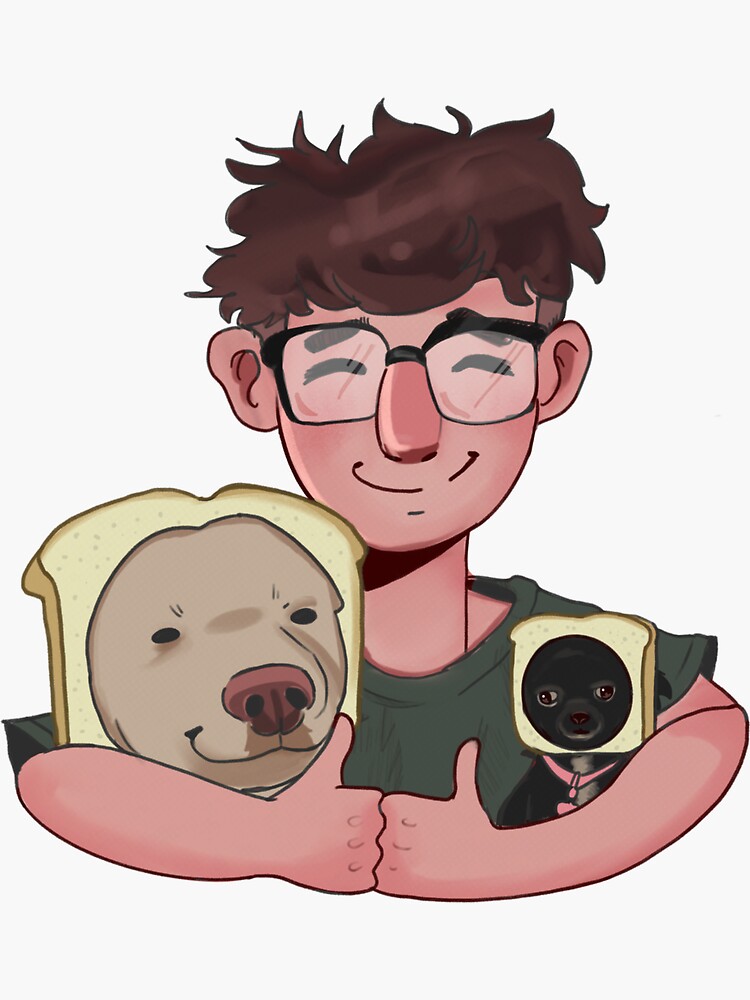 "Josh Puddin and Dozer TikTok" Sticker for Sale by AriAlmighty | Redbubble