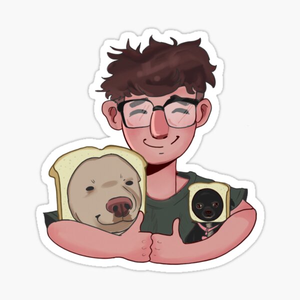 "Josh Puddin and Dozer TikTok" Sticker for Sale by AriAlmighty | Redbubble