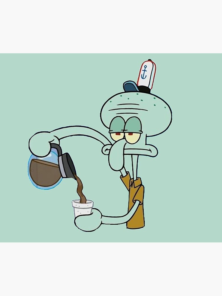 "Coffee Squidward" Travel Mug by coffeentequila | Redbubble