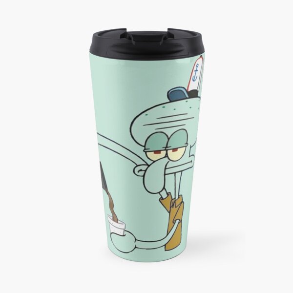"Coffee Squidward" Travel Mug by coffeentequila | Redbubble