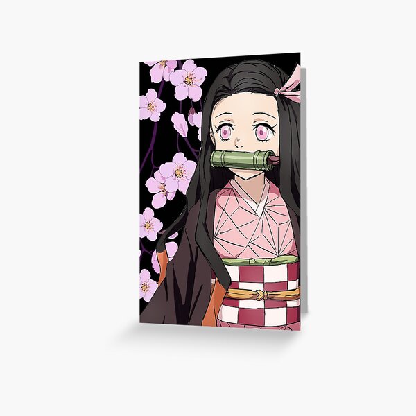 "Nezuko Kamado (Demon Slayer)" Greeting Card by kawaiicrossing | Redbubble