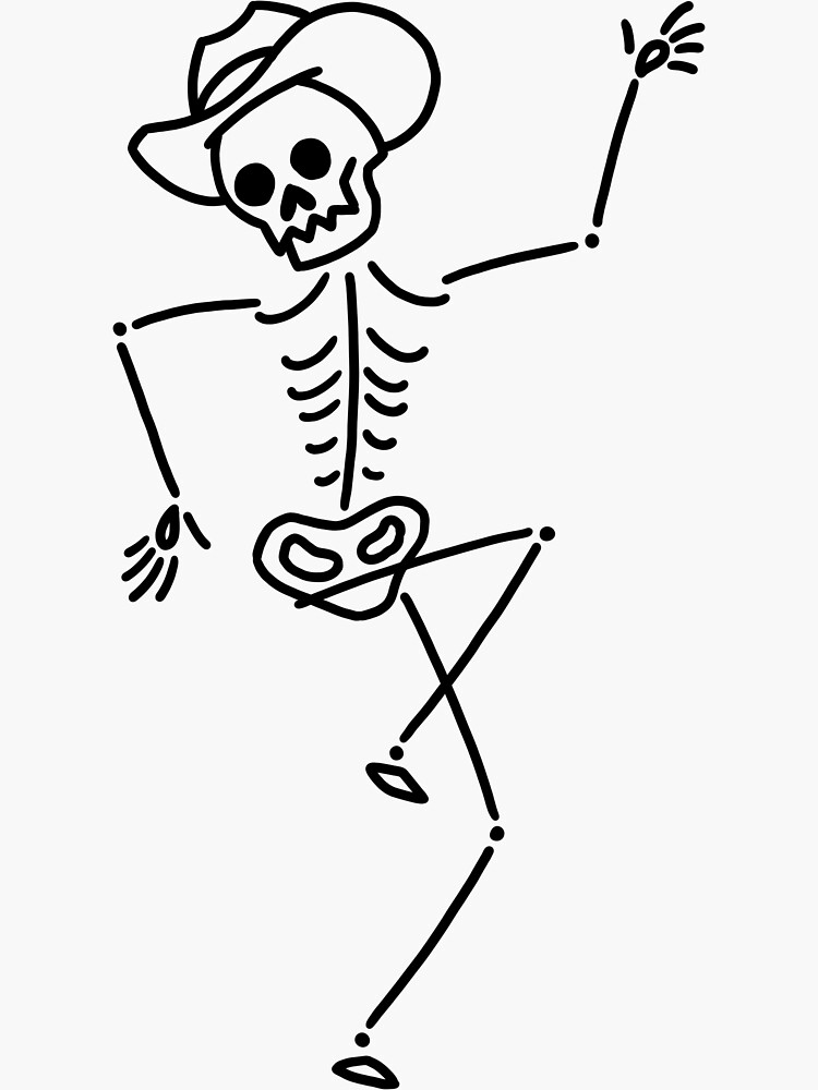 "cowboy skeleton" Sticker for Sale by nicolebbailey | Redbubble