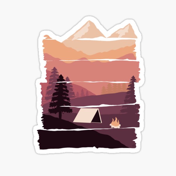 "Backwoods Camping" Sticker by 2khawks | Redbubble
