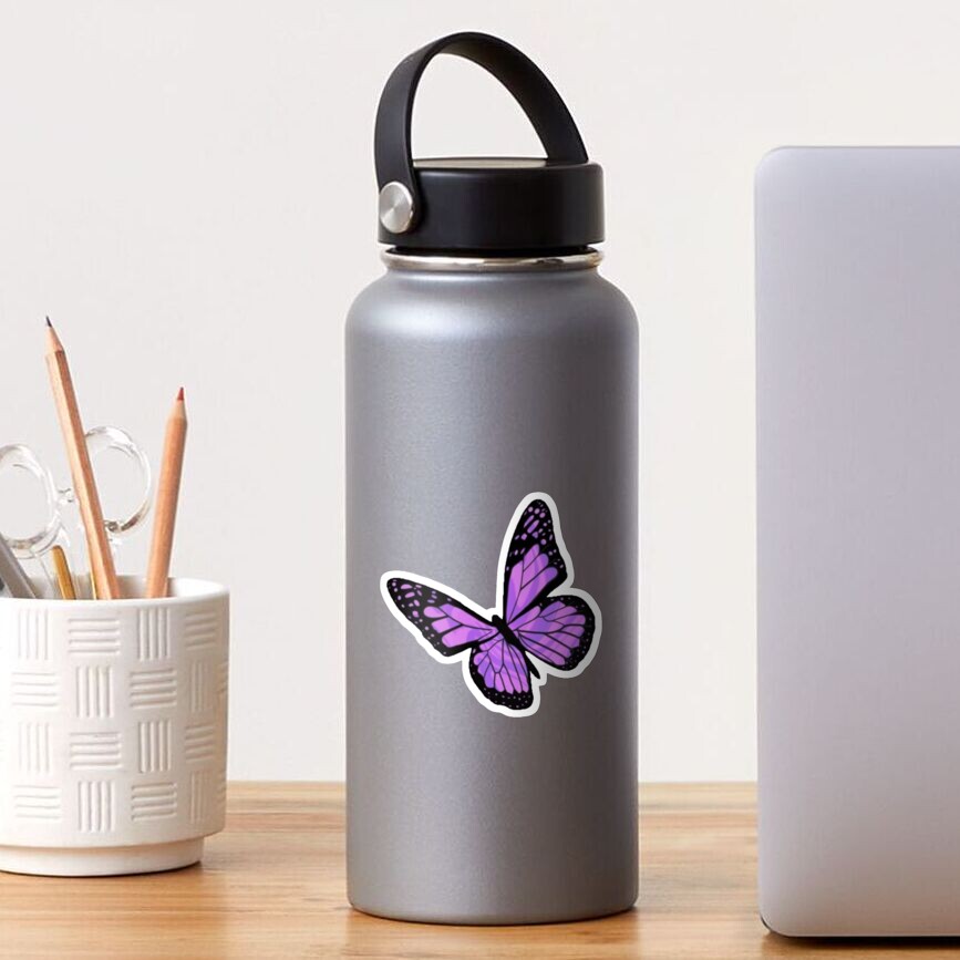 "Purple/Violet Aesthetic Butterfly" Sticker for Sale by FLAREapparel ...