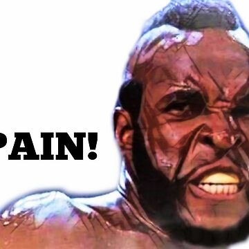 "Clubber Lang - Pain! - Rocky 3" Sticker for Sale by JPW Artist | Redbubble