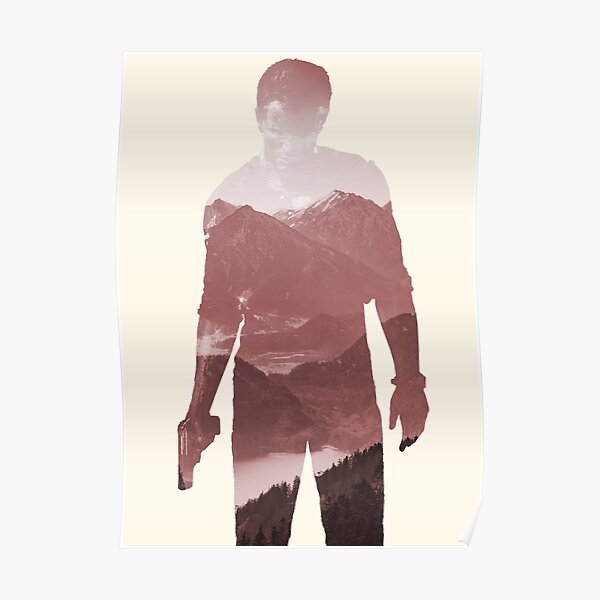 "Nathan Drake Uncharted Red" Poster by Savleub | Redbubble