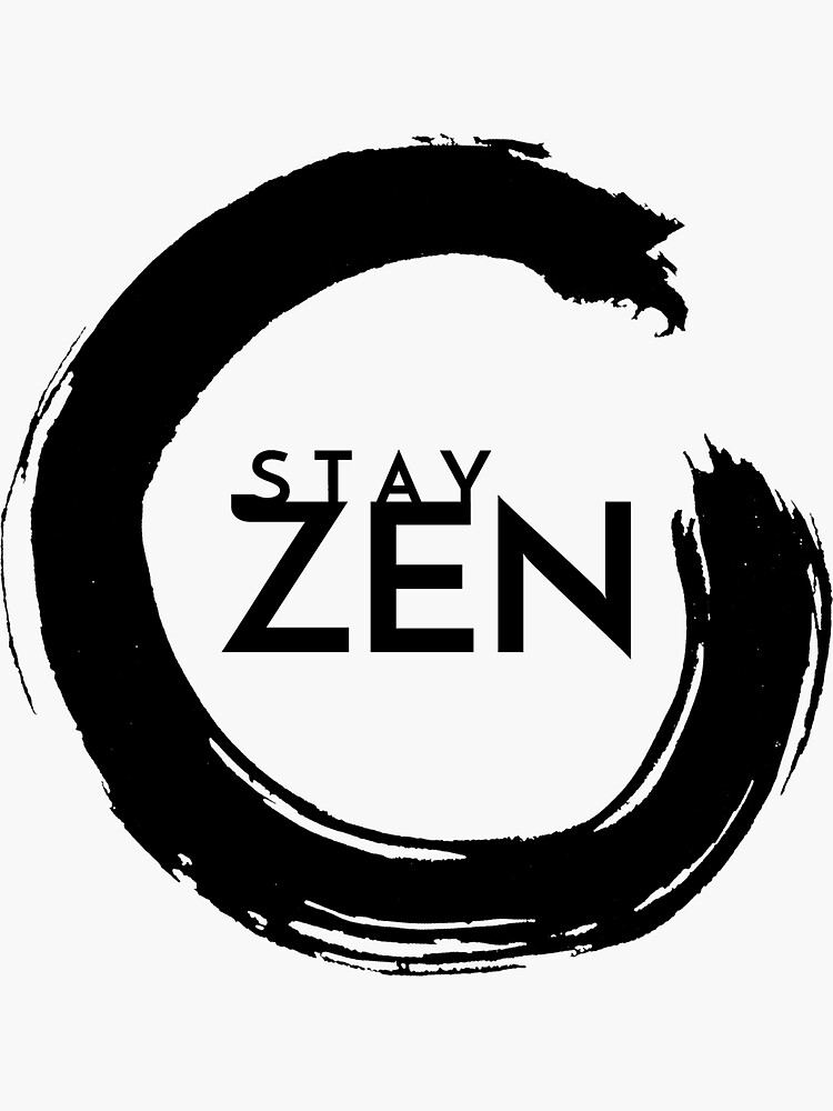 "Stay Zen Enso Circle" Sticker for Sale by spudtacuhlar | Redbubble