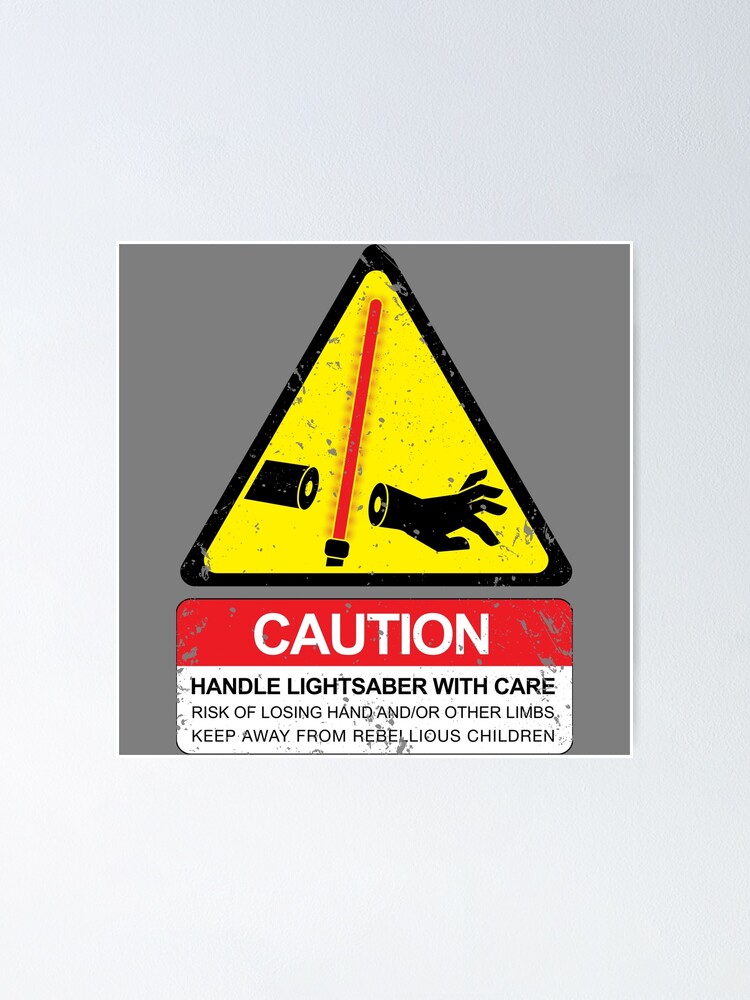 "CAUTION: Handle With Care" Poster for Sale by D4N13L | Redbubble