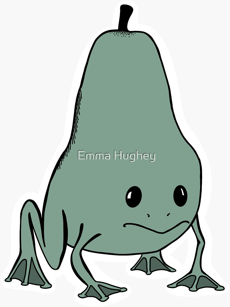 "Pear Frog " Sticker for Sale by Emmahughey1 | Redbubble