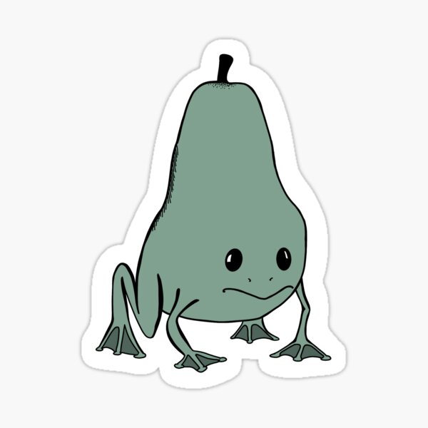 "Pear Frog " Sticker for Sale by Emmahughey1 | Redbubble
