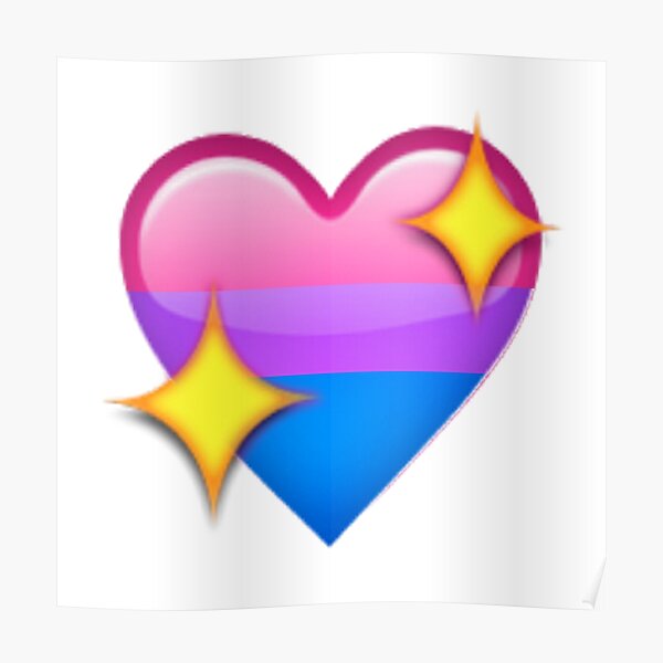 "Bisexual Pride Emoji" Poster by grxcelessly | Redbubble