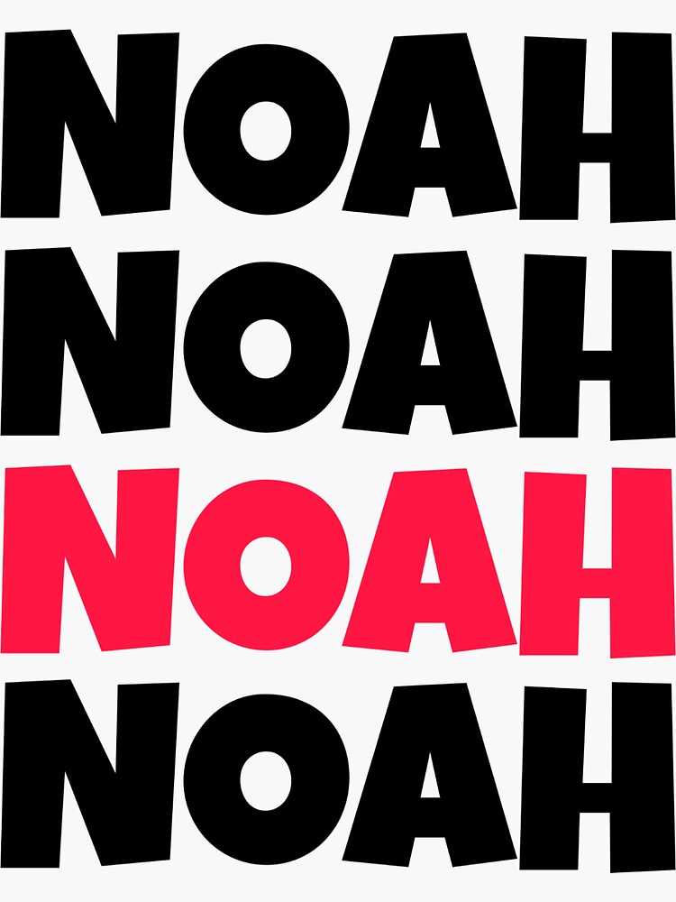 "NOAH block capitals repeated design" Sticker for Sale by ...