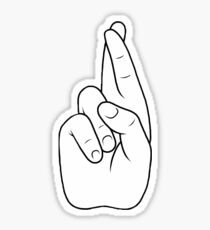 Fingers Crossed Stickers | Redbubble