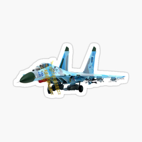 "SU-27 flanker " Sticker by powerpointer | Redbubble