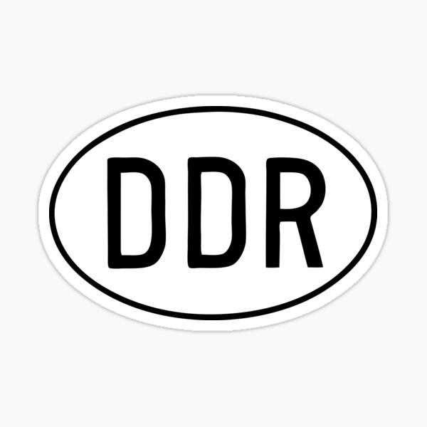 "GDR license plate" Sticker by ostalgie | Redbubble