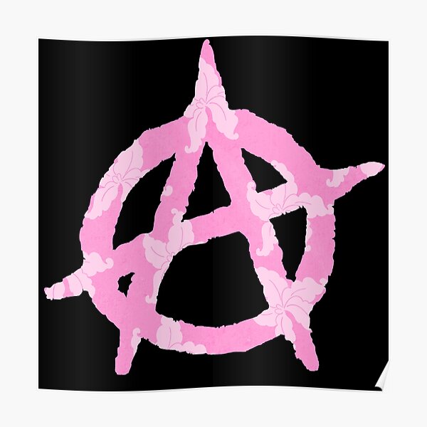 "Pastel Pink Anarchy Symbol" Poster for Sale by tsfea | Redbubble