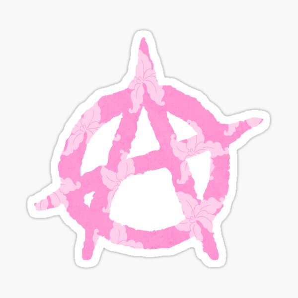 "Pastel Pink Anarchy Symbol" Sticker for Sale by tsfea | Redbubble