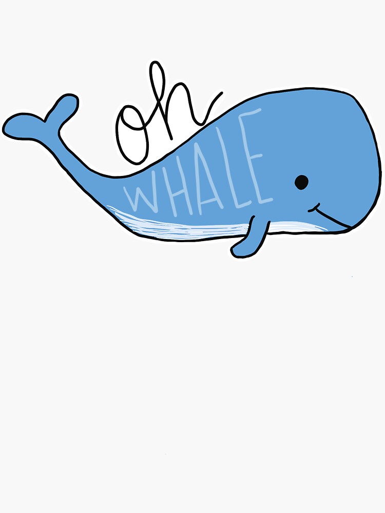 "Oh Whale Sticker" Sticker by MinaSab | Redbubble