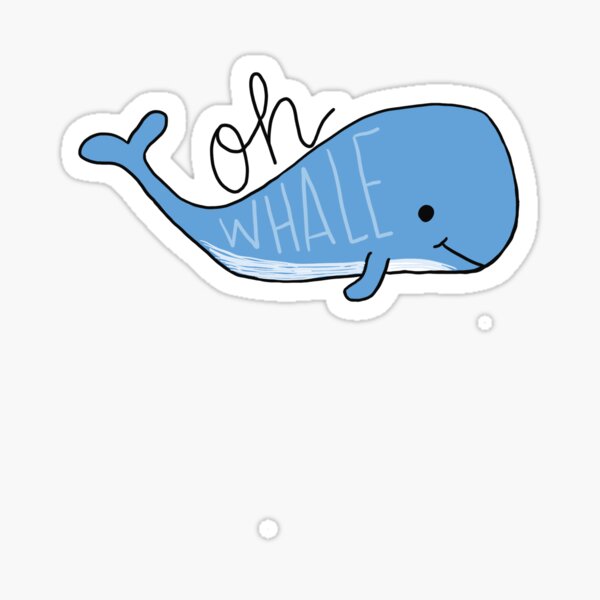"Oh Whale Sticker" Sticker by MinaSab | Redbubble