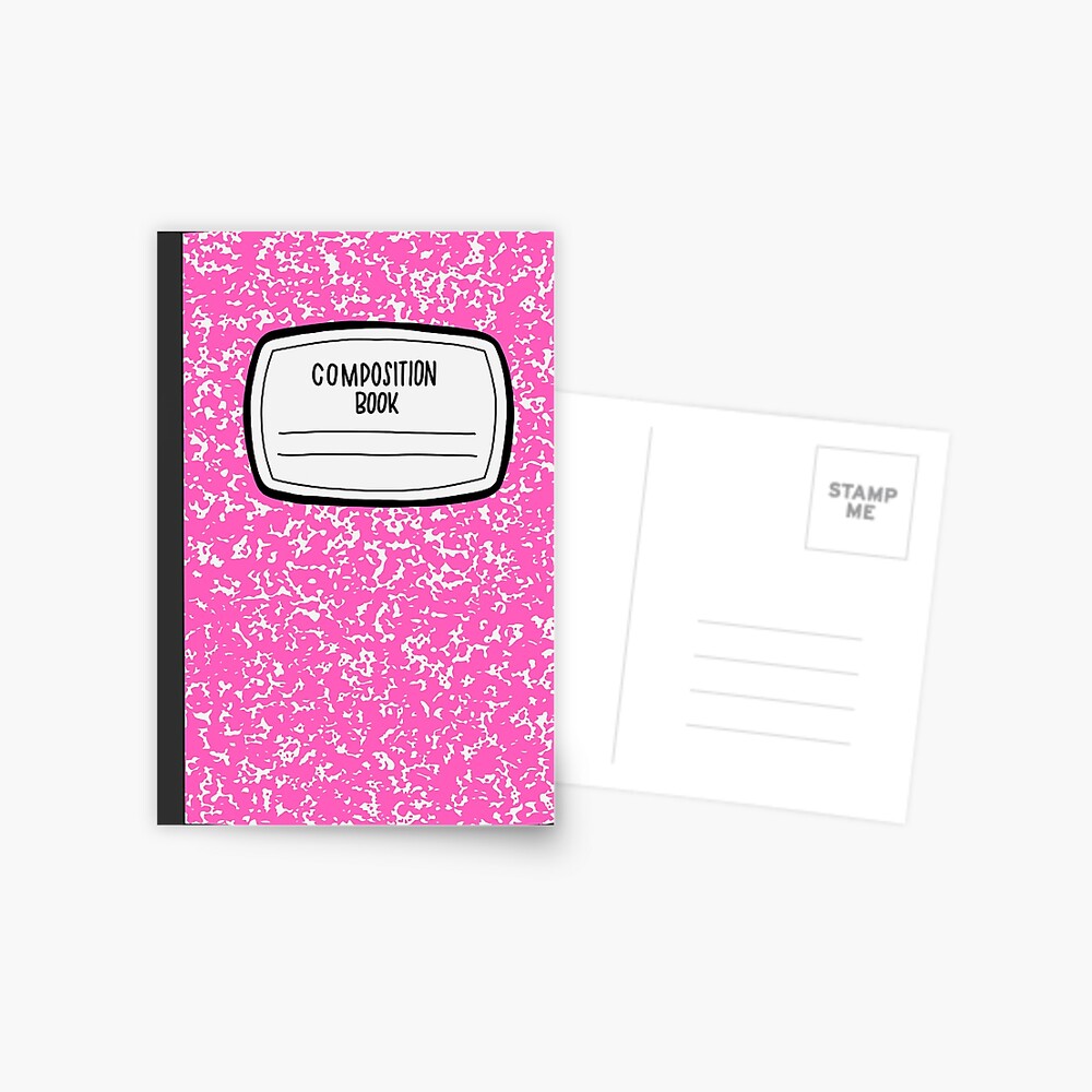 "Pink Composition Notebook" Sticker for Sale by emelineclare | Redbubble