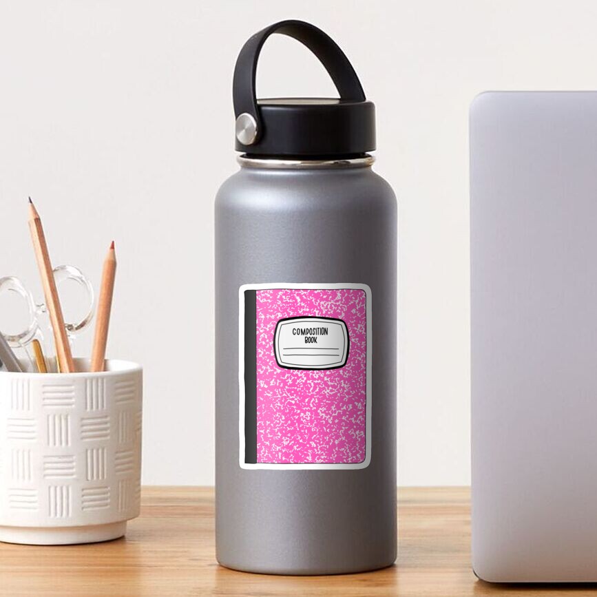 "Pink Composition Notebook" Sticker for Sale by emelineclare | Redbubble