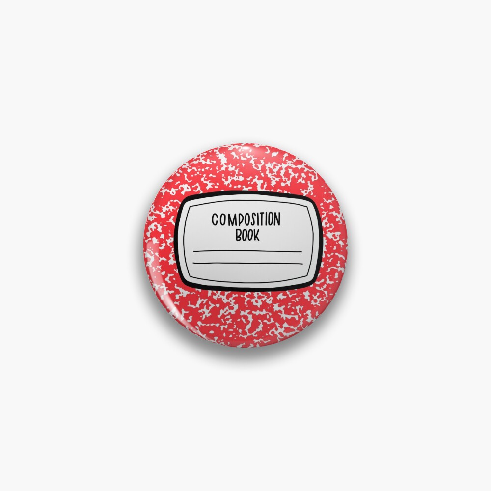 "Red Composition Notebook" Sticker for Sale by emelineclare | Redbubble