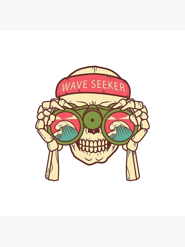"Wave Seeker Funny Skeleton " Photographic Print by etdoodles | Redbubble