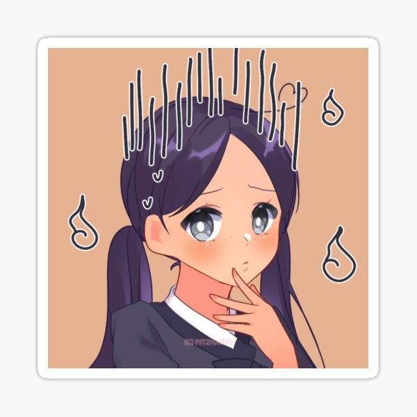 "shy anime goth schoolgirl with graffiti" Sticker for Sale by ...
