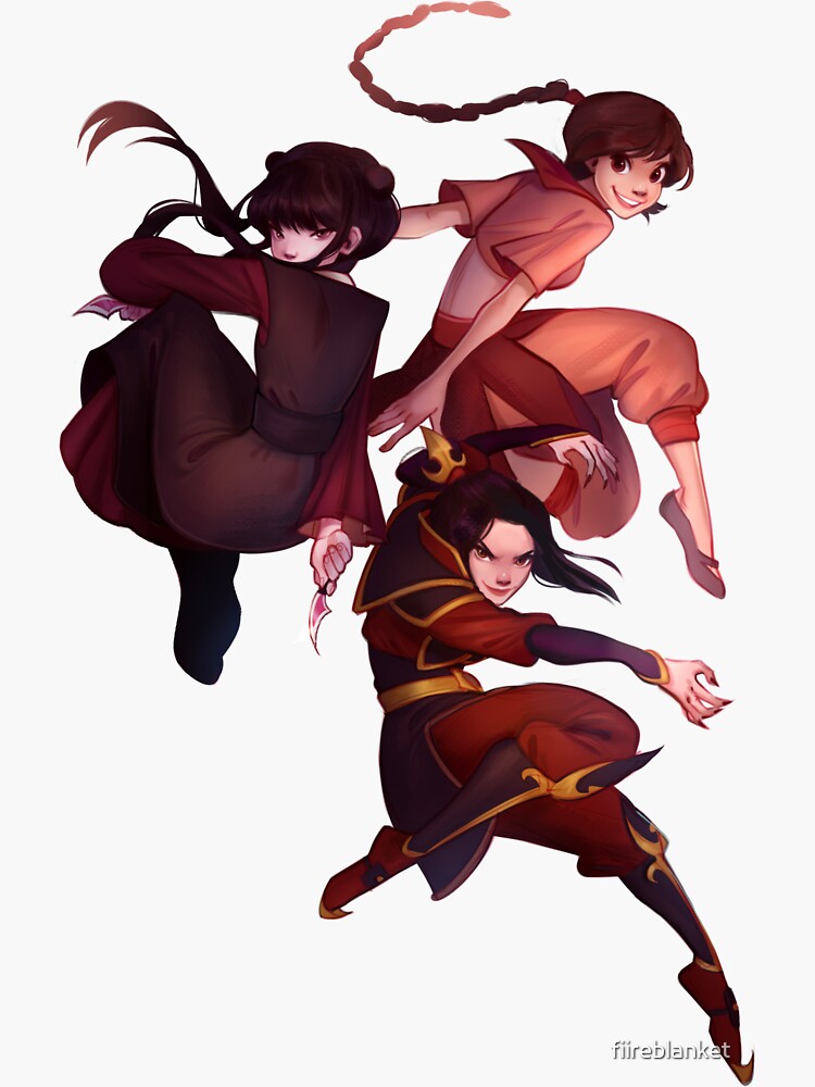 "fire nation girls" Sticker for Sale by fiireblanket | Redbubble