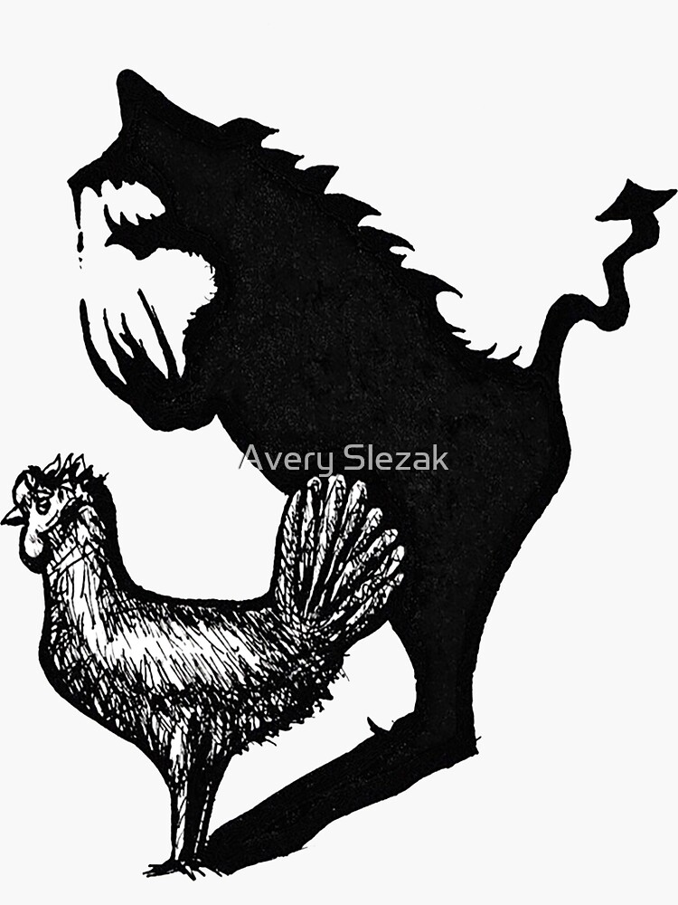 "Evil Chicken" Sticker for Sale by aslezak | Redbubble
