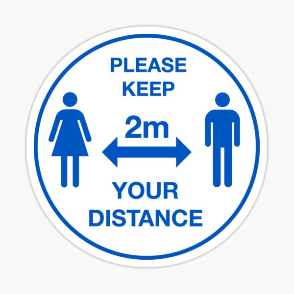 "Please keep your distance Sticker" Sticker for Sale by dadyal | Redbubble
