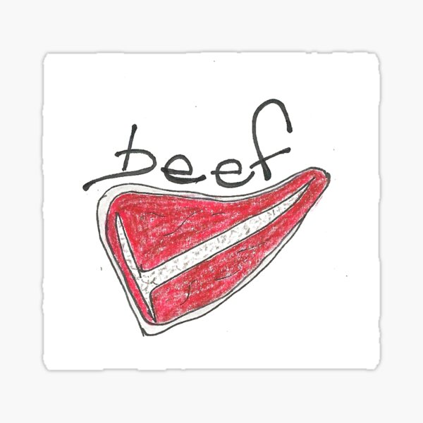 "beef" Sticker for Sale by nachabricole | Redbubble