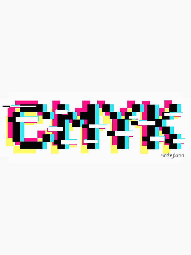 "Glitch CMYK" Sticker for Sale by artbykmm | Redbubble