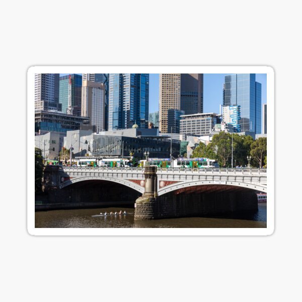 "Melbourne city centre Yarra River" Sticker for Sale by martinberry ...