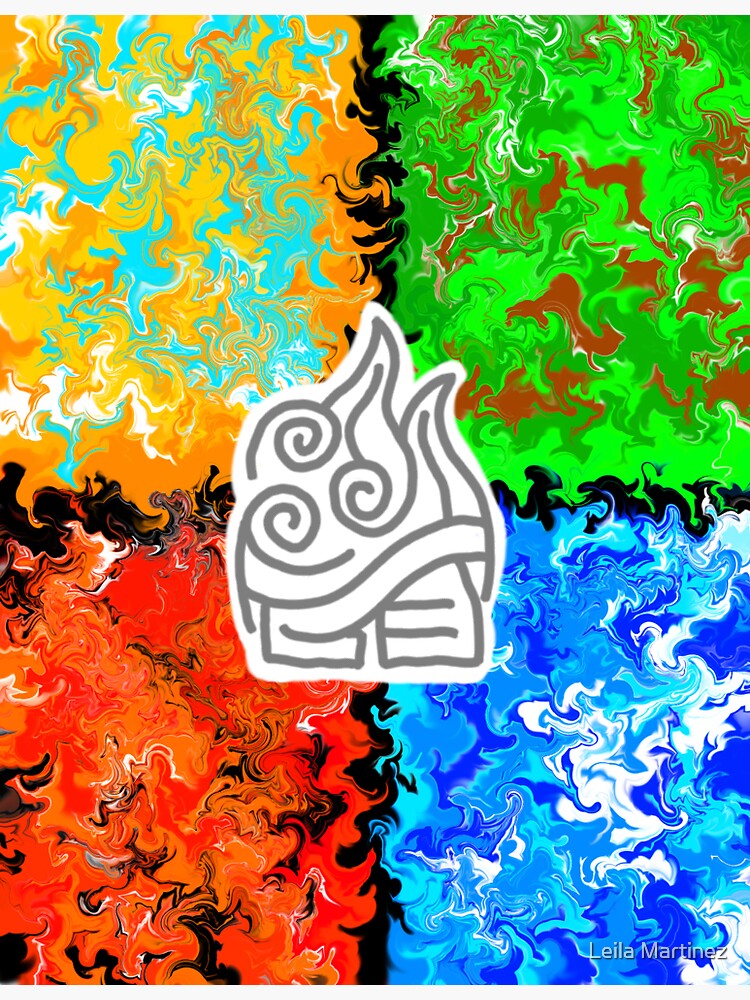 "four element symbol (ATLA)" Sticker for Sale by 221315QCL | Redbubble