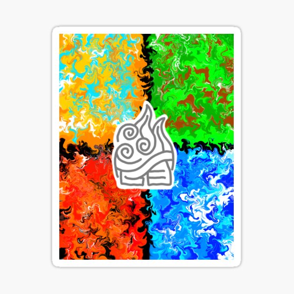 "four element symbol (ATLA)" Sticker for Sale by 221315QCL | Redbubble