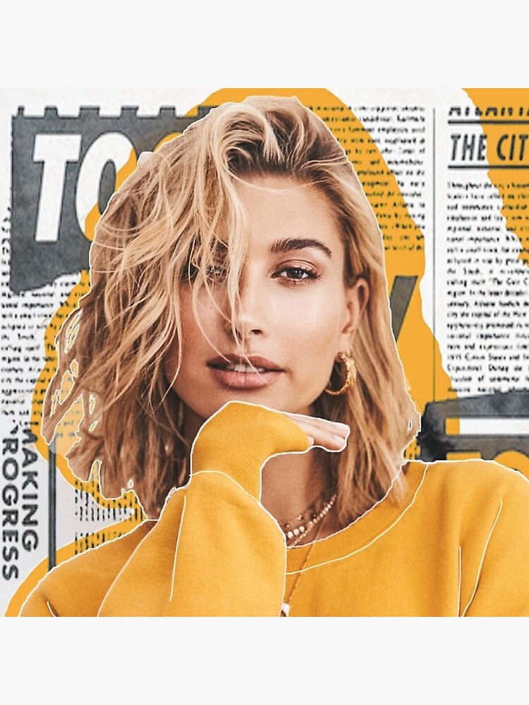 "Hailey Baldwin Newspaper Graphic Design " Poster by calimatier | Redbubble