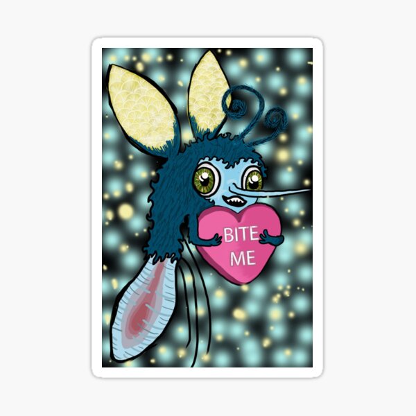"Bite Me" Sticker for Sale by jables-labels | Redbubble