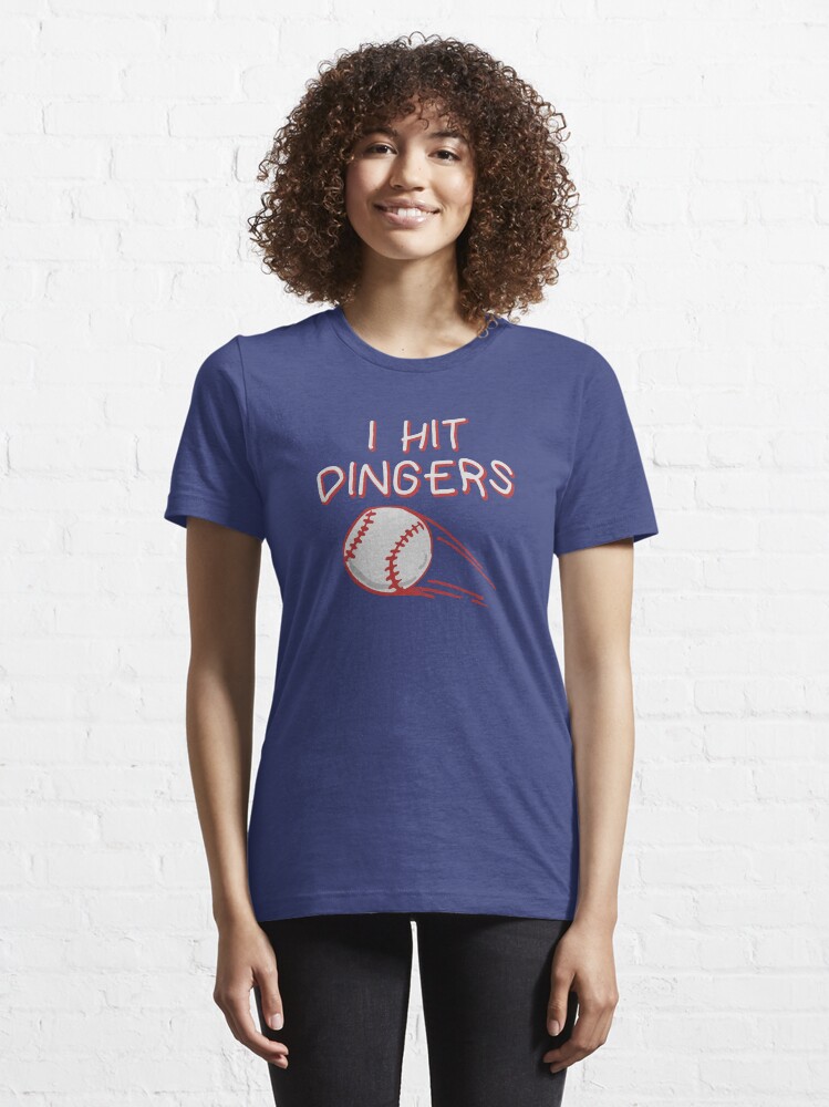 "I Hit Dingers - Funny Viral Baseball Quote - Youth Home Run" T-shirt ...