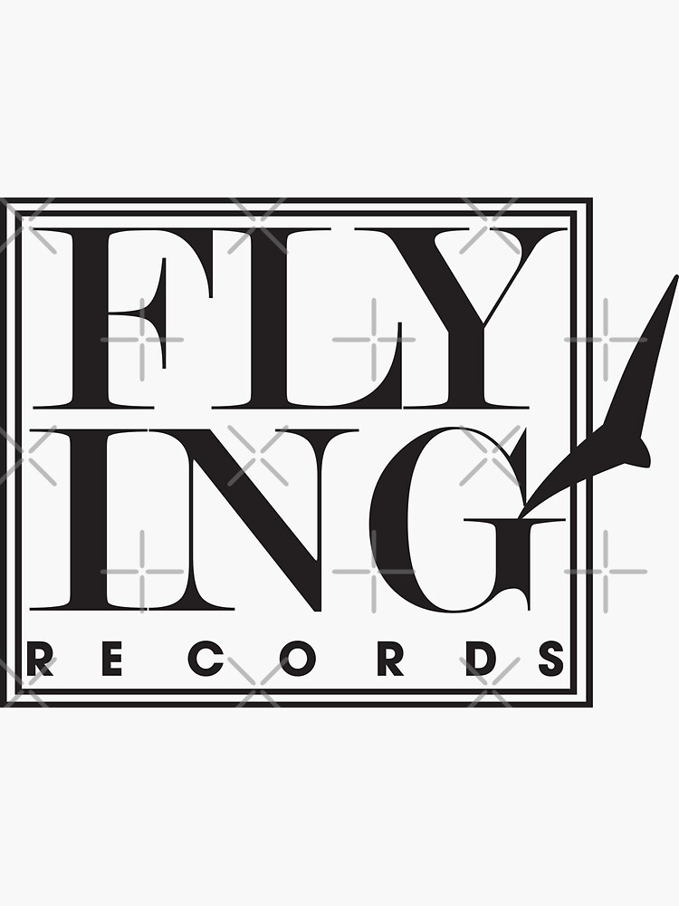 "Flying Records (Black Logo)" Sticker for Sale by Subliminal-Cuts ...