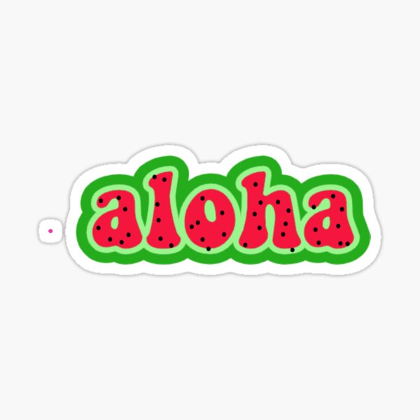 "watermelon aloha sticker" Sticker for Sale by elliemstickers | Redbubble