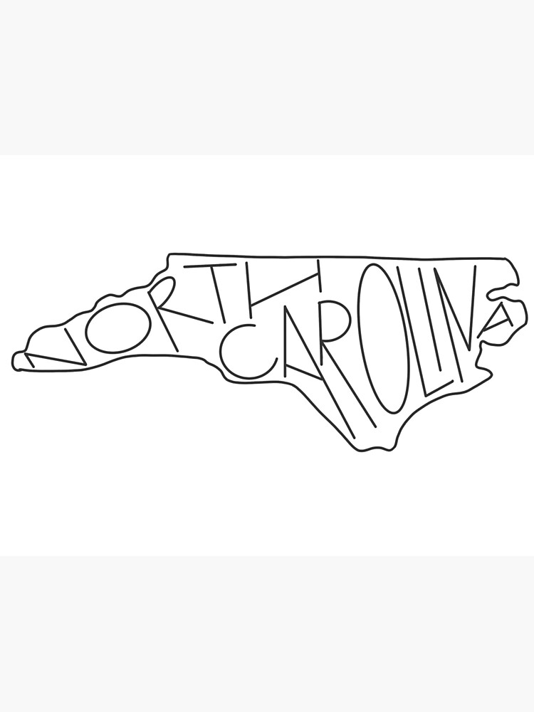 "North Carolina Lettering State Outline" Art Print by charlott3web ...