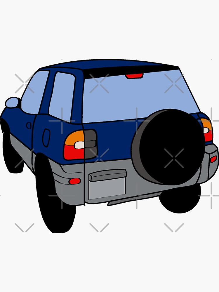 "Royal Blue Toyota Rav 4 1997 " Sticker for Sale by Thelio3 | Redbubble