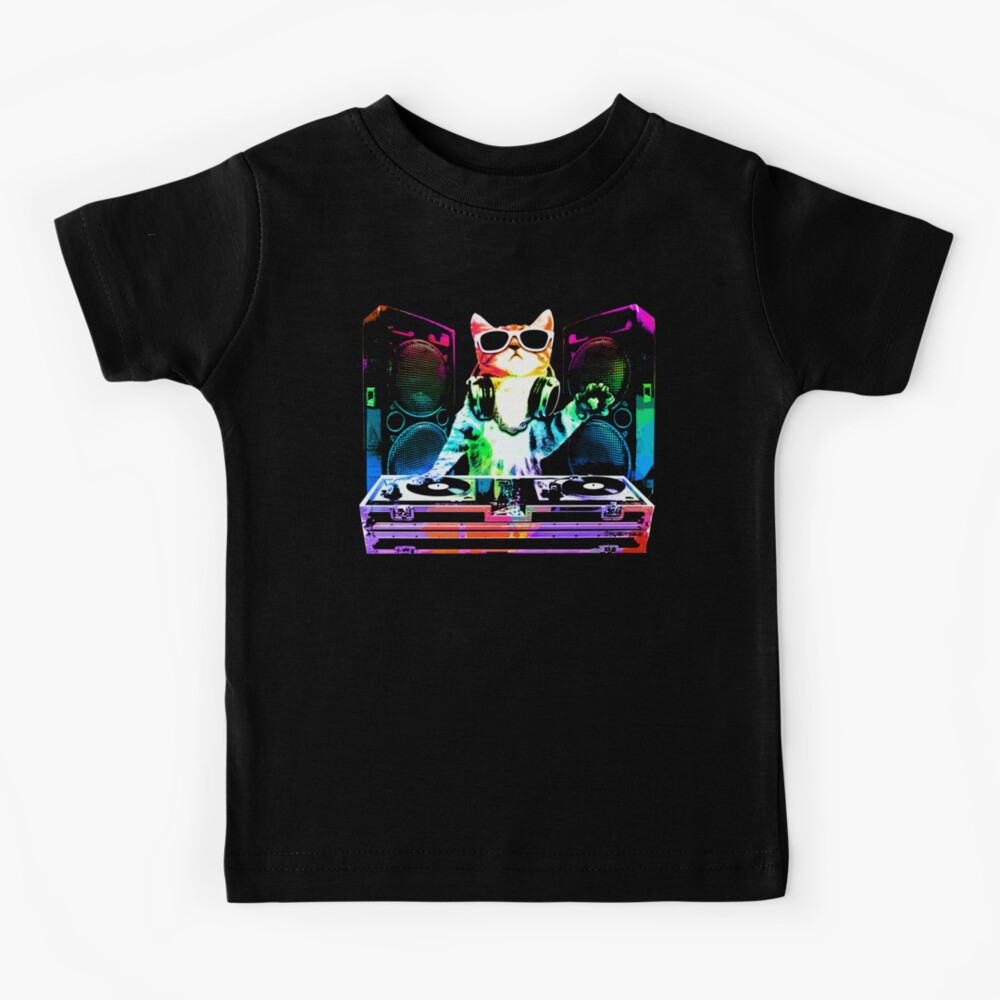 "HOUSE CAT (New DJ Kitty)" Kids T-Shirt for Sale by robotface | Redbubble