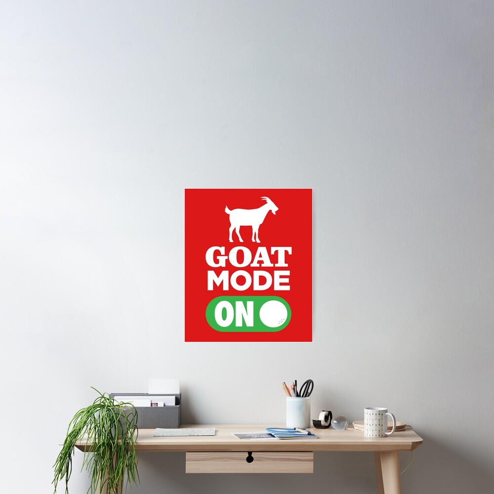 "GOAT MODE ON | TIGER | FUNNY GOLFER GIFT IDEAS" Poster for Sale by ...