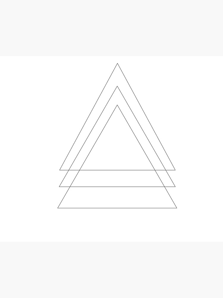 "Minimalist triple triangle line drawing" Sticker for Sale by ruby ...