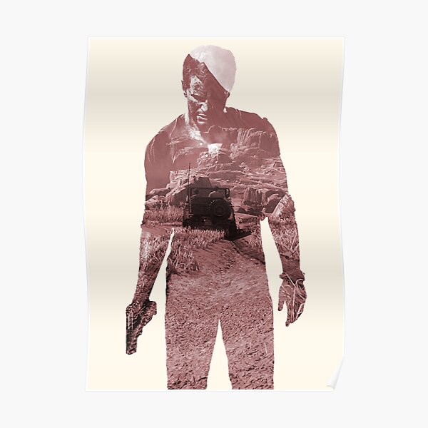 "Nathan Drake Uncharted Red" Poster by Savleub | Redbubble