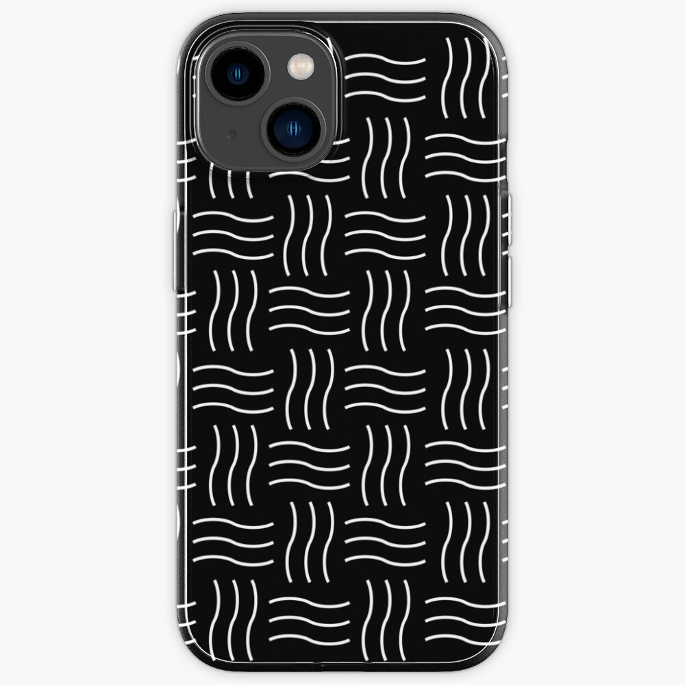 "Geometric Squiggly line Pattern no.5 Black and White" iPhone Case for ...